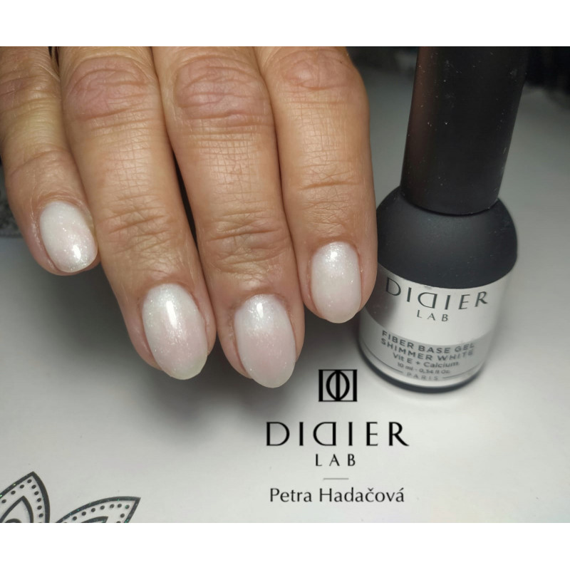 Fiber base coat "Didier Lab", Shimmer White, 10ml
